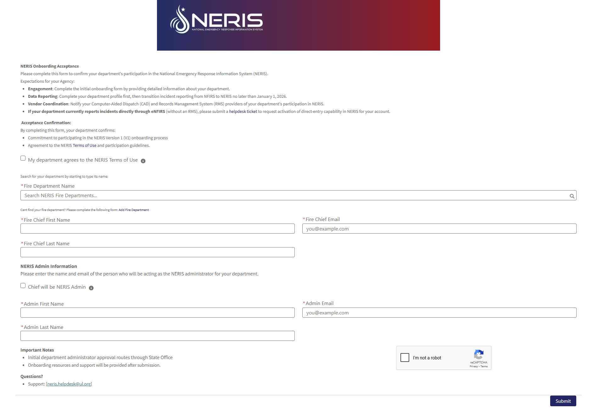 Register Your Department With NERIS – Alpine Software