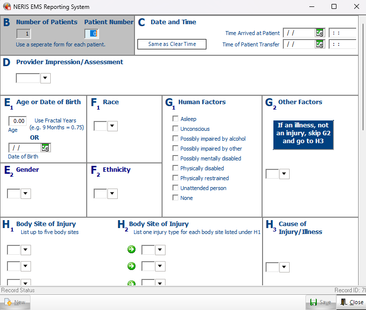 1. General Tab (NERIS Setup) – Alpine Software