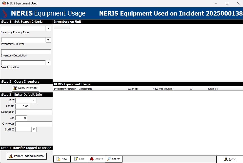 1. General Tab (NERIS Setup) – Alpine Software