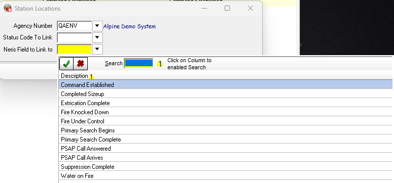 2. Dispatch Status Link (NERIS Setup) – Alpine Software
