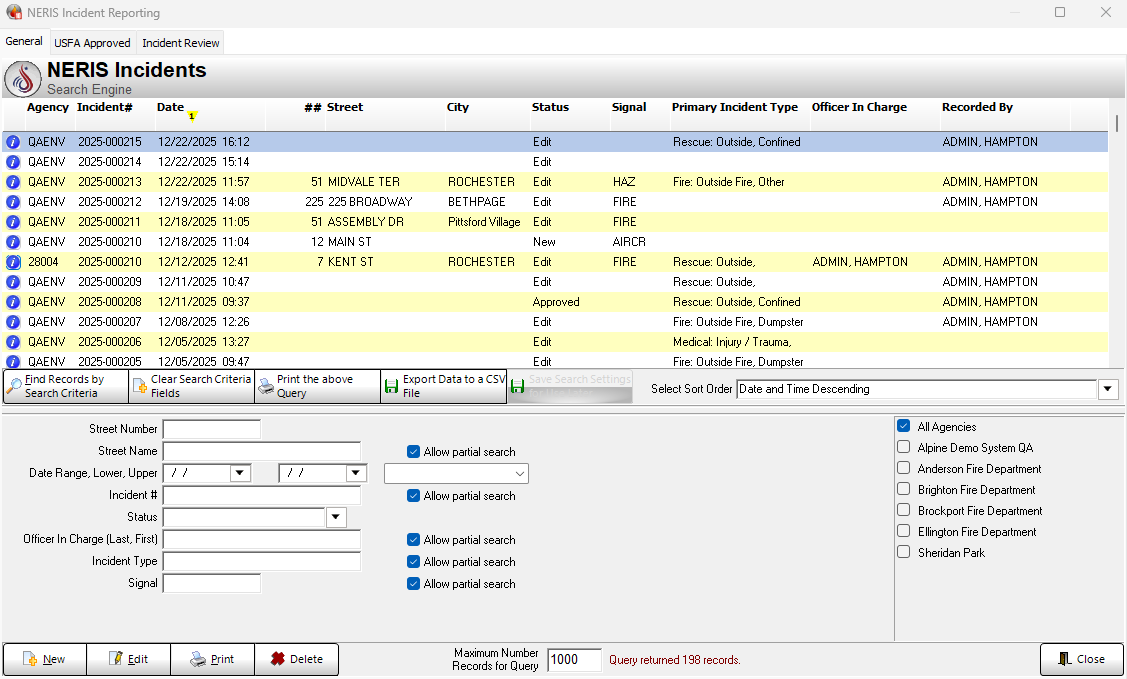 1. Overview / Where is it located? (NERIS Module) – Alpine Software